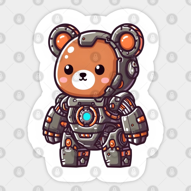 Cute Bear Cyborg Kawaii - Cute Bear Cyborg - Sticker | TeePublic