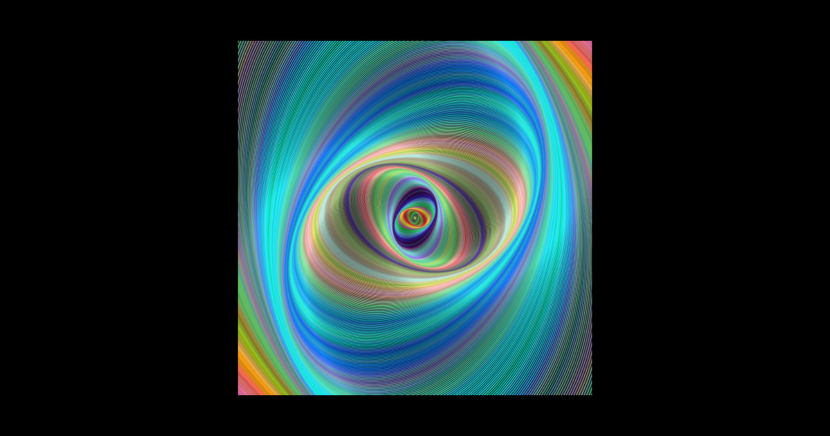 Hypnotic eye - Ellipse - Sticker | TeePublic