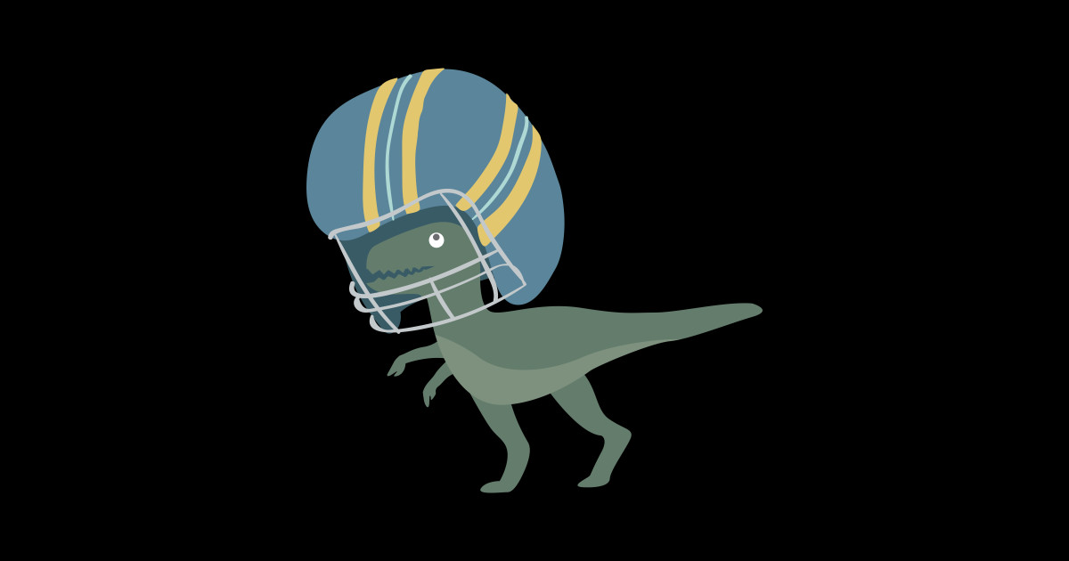 T-Rex Football Player - Dinosaur Playing Football - Sticker | TeePublic