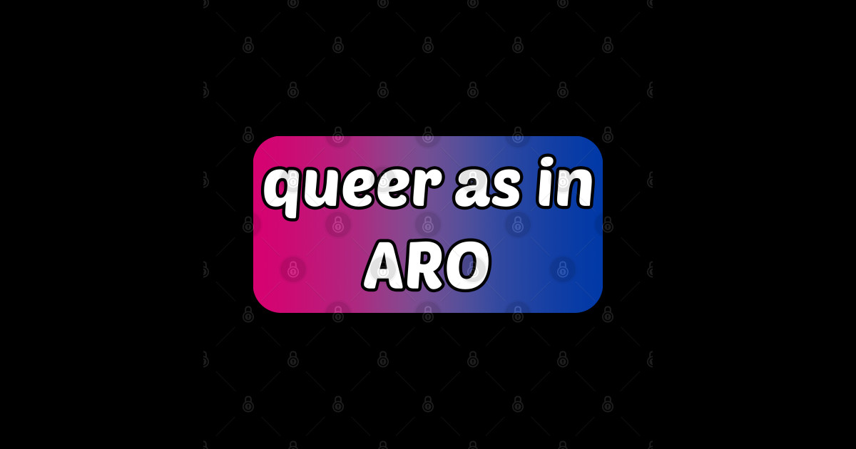 Queer as in... Aro - Bisexual Flag - Queer - Sticker | TeePublic