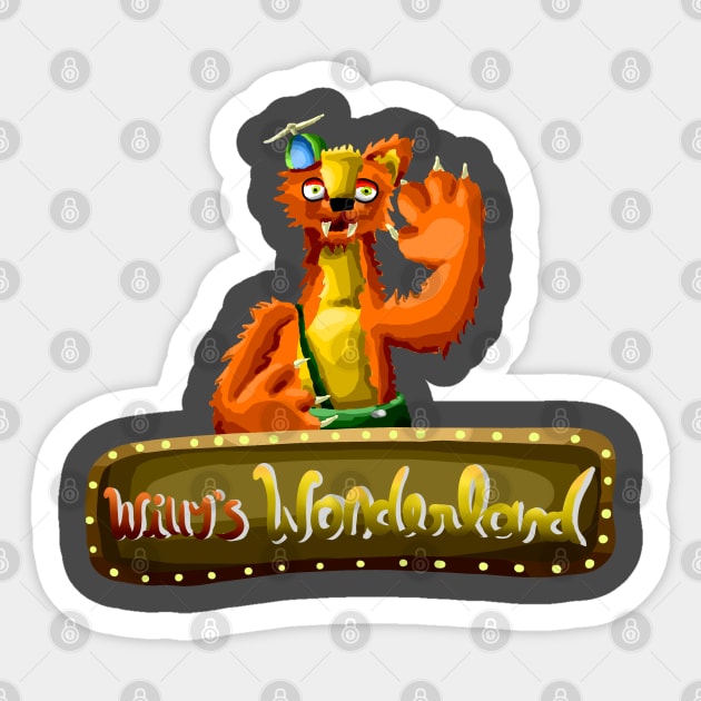 Willy's the weasel: poster - Five Nights At Freddys - Sticker | TeePublic