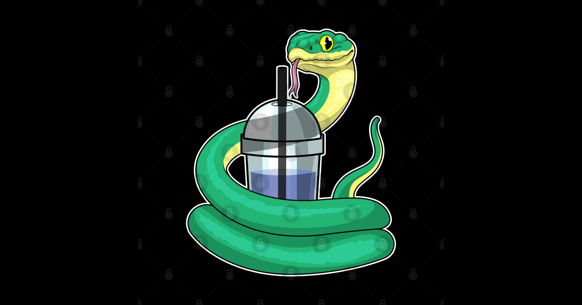 Snake Bubble tea - Snakes - Sticker | TeePublic