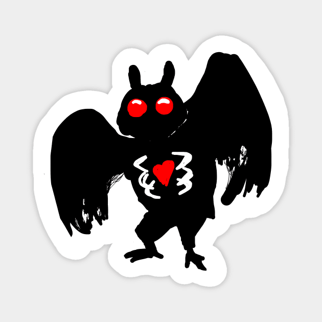 MOTHMAN buddy little baby mothman bae cute chibi - Mothman - Magnet ...