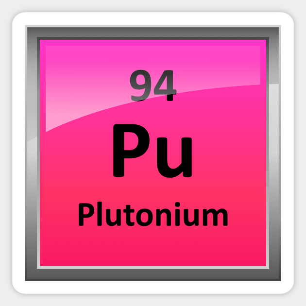 Plutonium Periodic Table Element Symbol - Plutonium - Sticker | TeePublic
