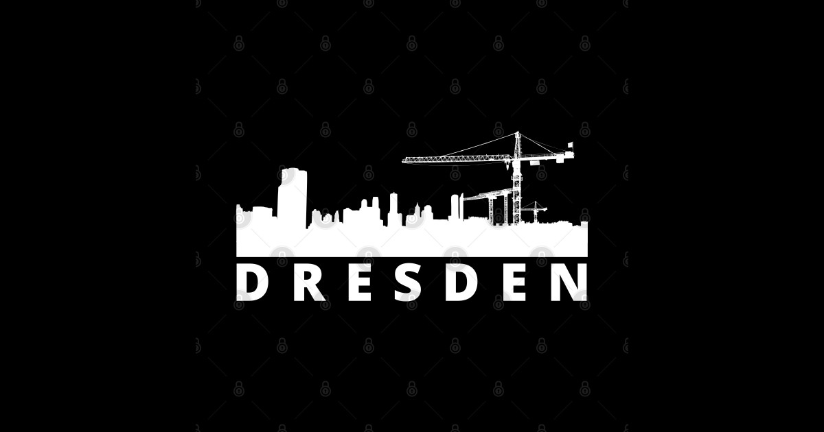Dresden Skyline | Germany - Dresden - Sticker | TeePublic