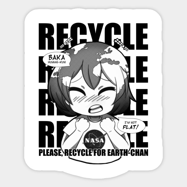 Earth-chan manga mode - Earth Chan - Sticker | TeePublic