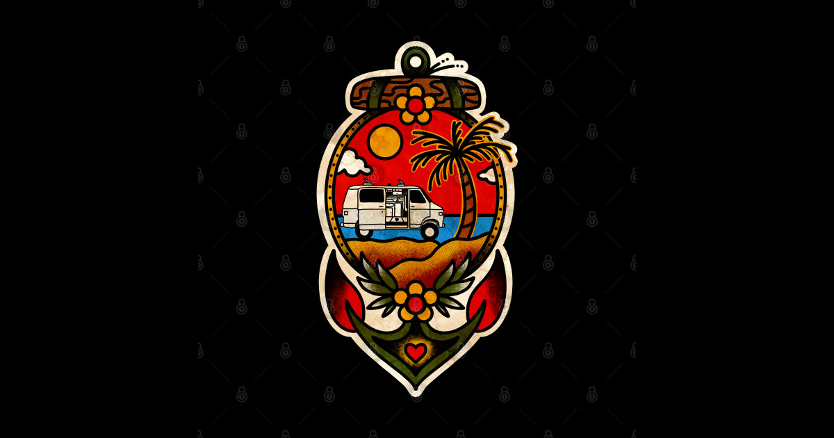 Traditional tattoo Vanlife - Vanlife - Posters and Art Prints | TeePublic