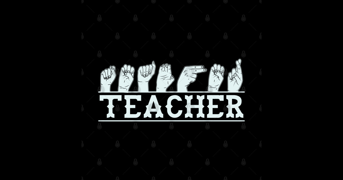 Sign language teacher ASL conversation - Sign Language - Sticker ...