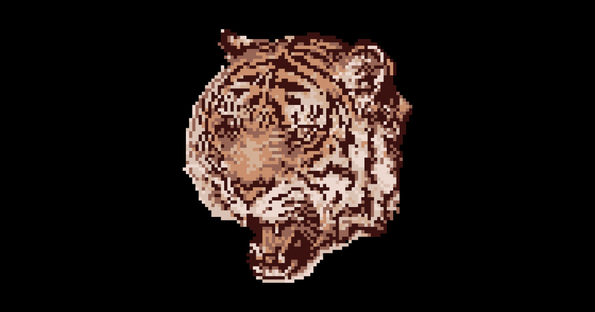 Tiger Pixel - Tiger - Posters and Art Prints | TeePublic