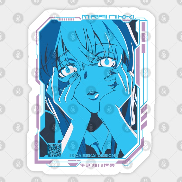 Yuno Gasai | IKIGAISEKAI V3 - Mirai Nikki - Sticker | TeePublic