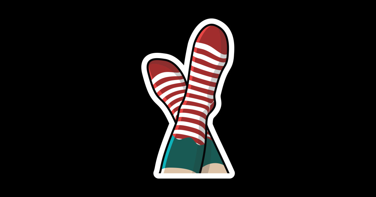 Long Men Socks Sticker Pair vector illustration. Fashion object design ...