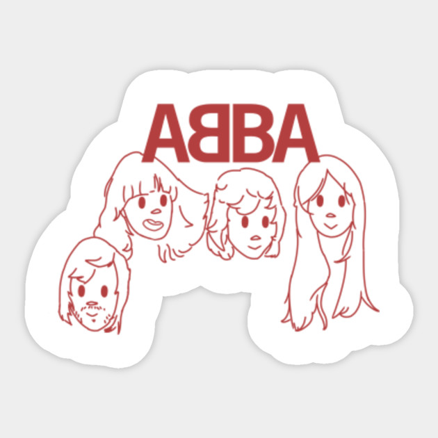 cartoon ABBA - Abba - Sticker | TeePublic