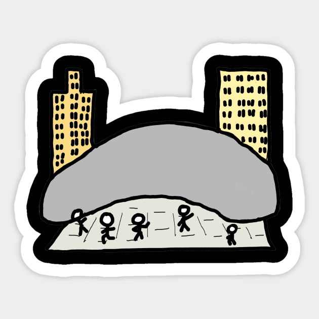 Chicago Bean - Chicago Bean - Sticker | TeePublic
