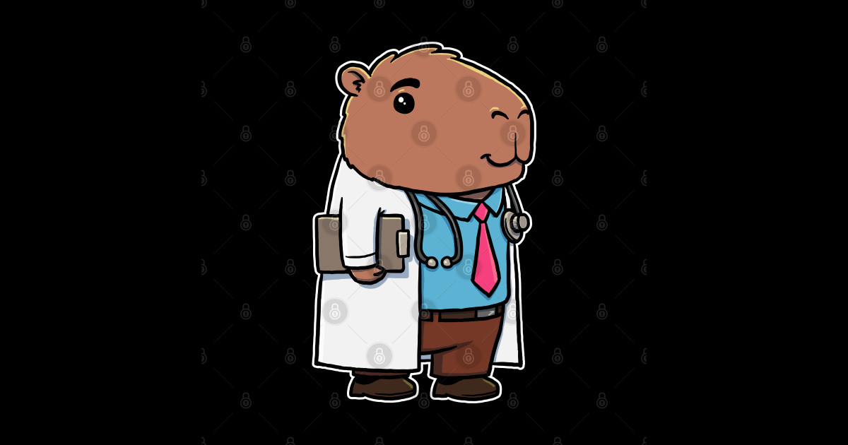 Capybara Doctor Boy - Capybara - Posters and Art Prints | TeePublic