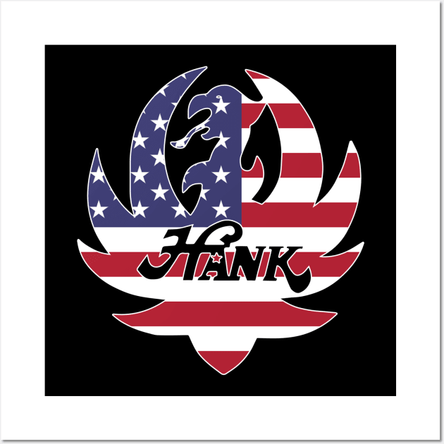 Logo flag american hank country music - Williams Hank - Posters and Art ...