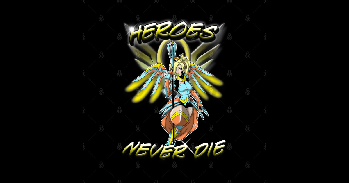 Mercy, heroes never die - Mercy - Sticker | TeePublic