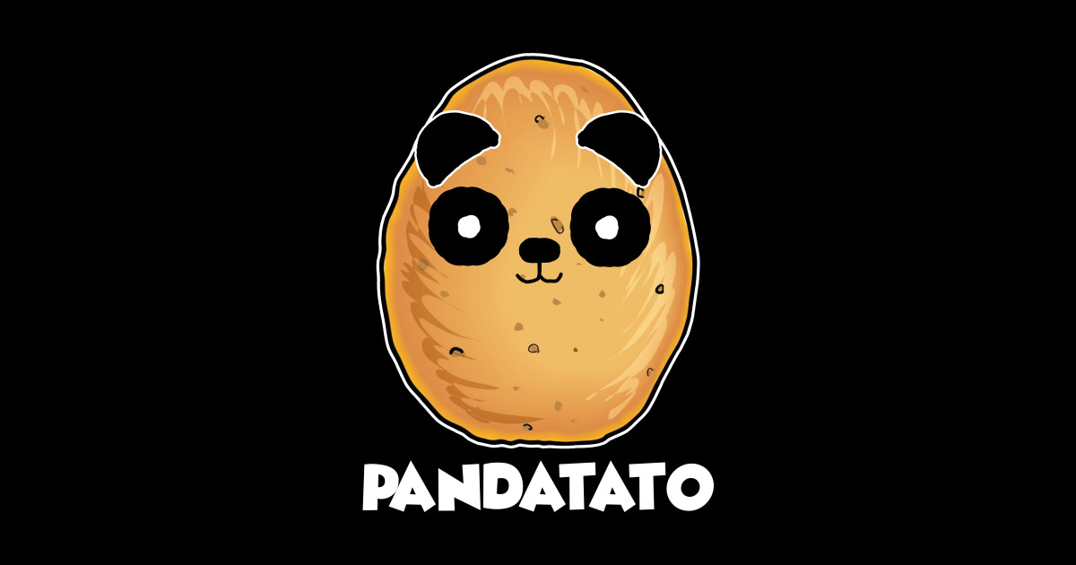 Pandatato Funny T-Shirt Cute Potatoes Panda - Potatoes - Sticker ...