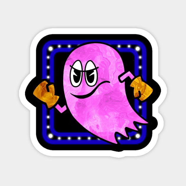 Pinky, The Supervillain Ghost - Pac Man Ghosts - Magnet | TeePublic