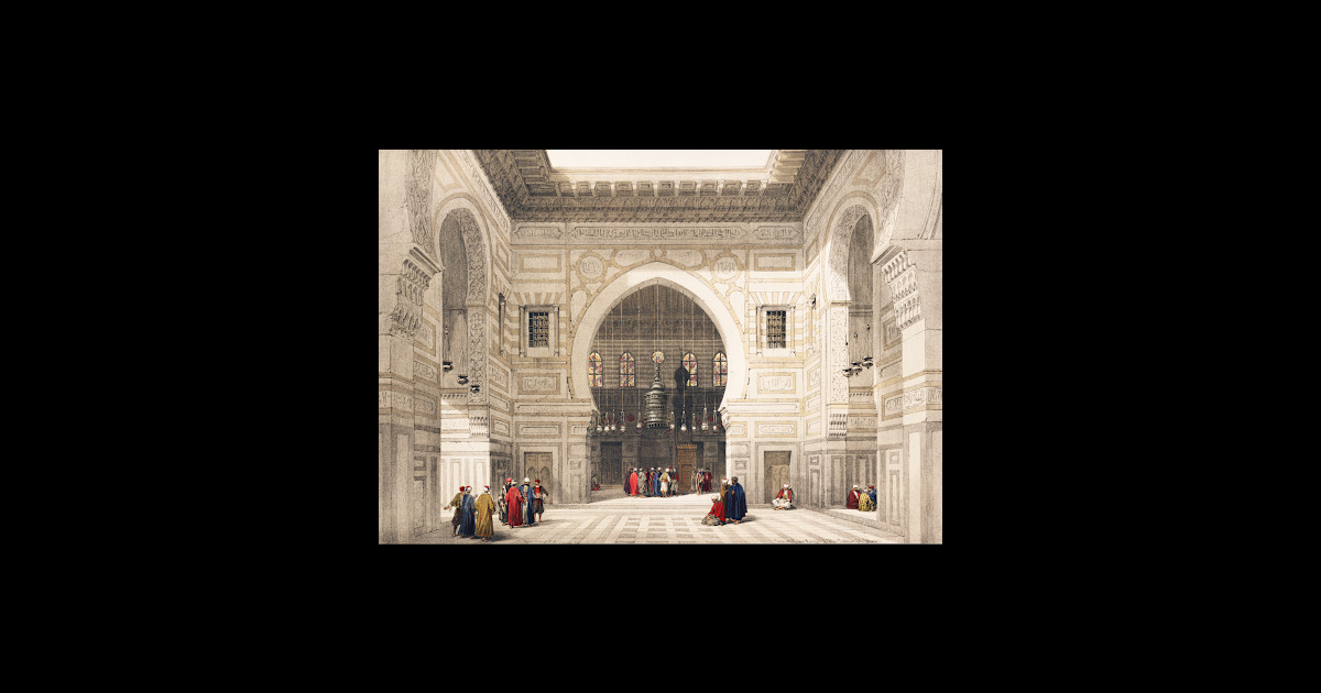 Interior of the mosque of the Sultan the Ghoree, in Cairo, Egypt ...