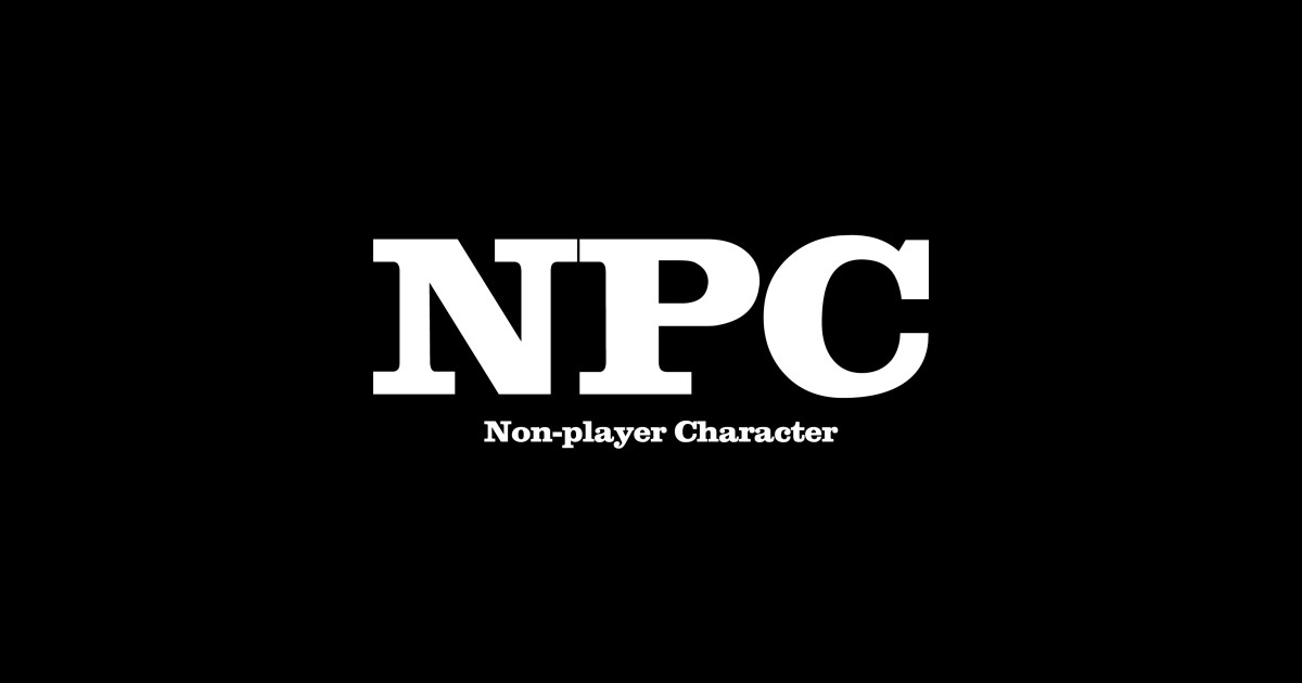 NPC (text) - Pathfinder - Sticker | TeePublic