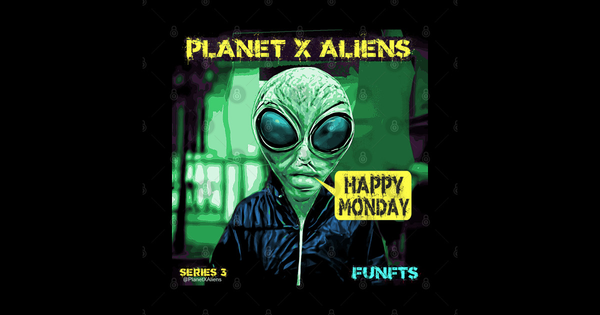 Cool 80's Retro Alien Happy Monday Sci Fi - Cool 80s Retro Alien Sci Fi ...