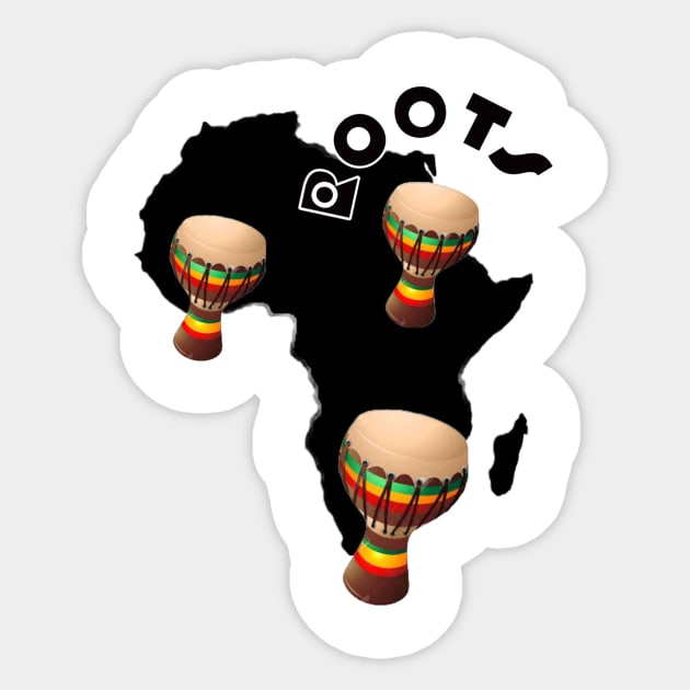 Roots Bongo Drums - African Drums - Sticker | TeePublic