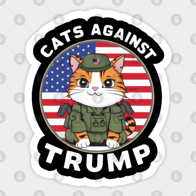 Cats against trump - Cats Against Trump - Sticker | TeePublic
