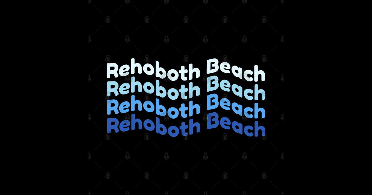 Rehoboth Beach Wave Design - Rehoboth Beach - Posters and Art Prints ...