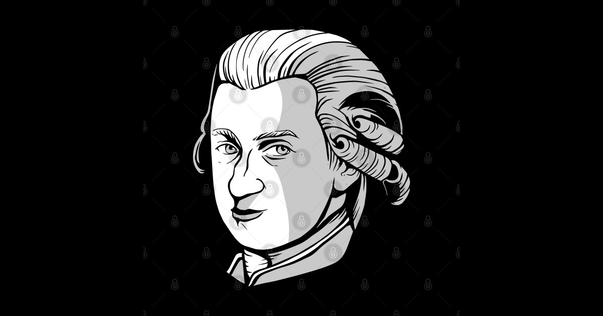 Mozart Portrait - Mozart - Sticker | TeePublic