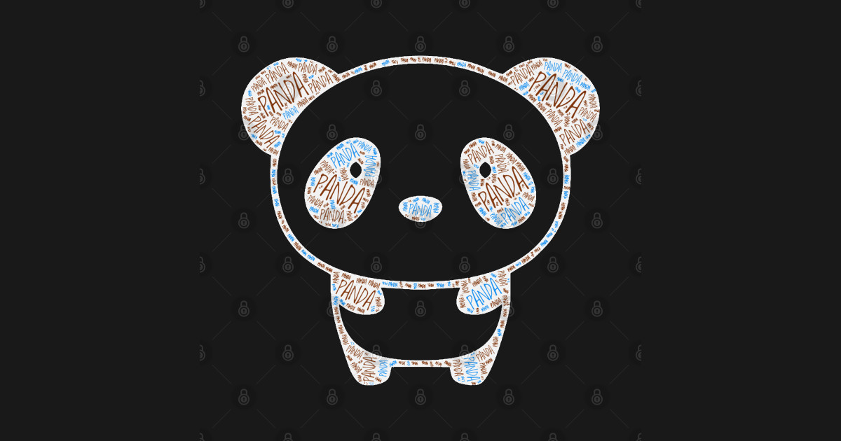 panda word art - Panda - T-Shirt | TeePublic