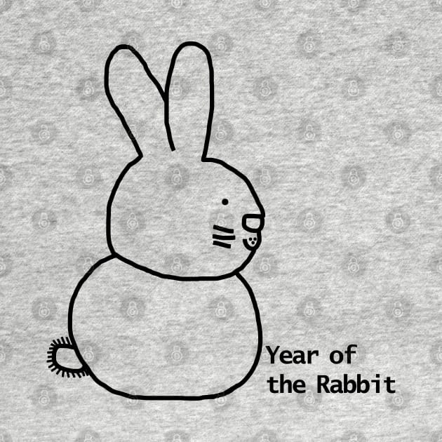 Year of the Rabbit Outline - Year Of The Rabbit - T-Shirt | TeePublic