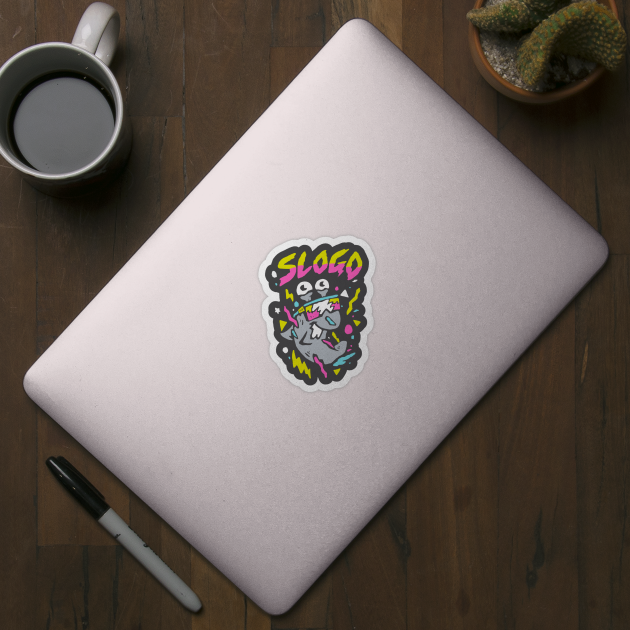 Retro Slogo Cartoon - Slogo - Sticker | TeePublic