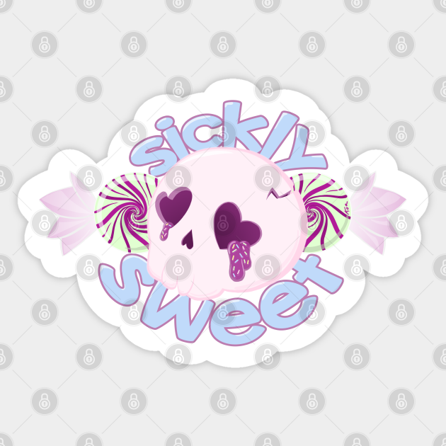 Sickly Sweet - Skull - Sticker | TeePublic