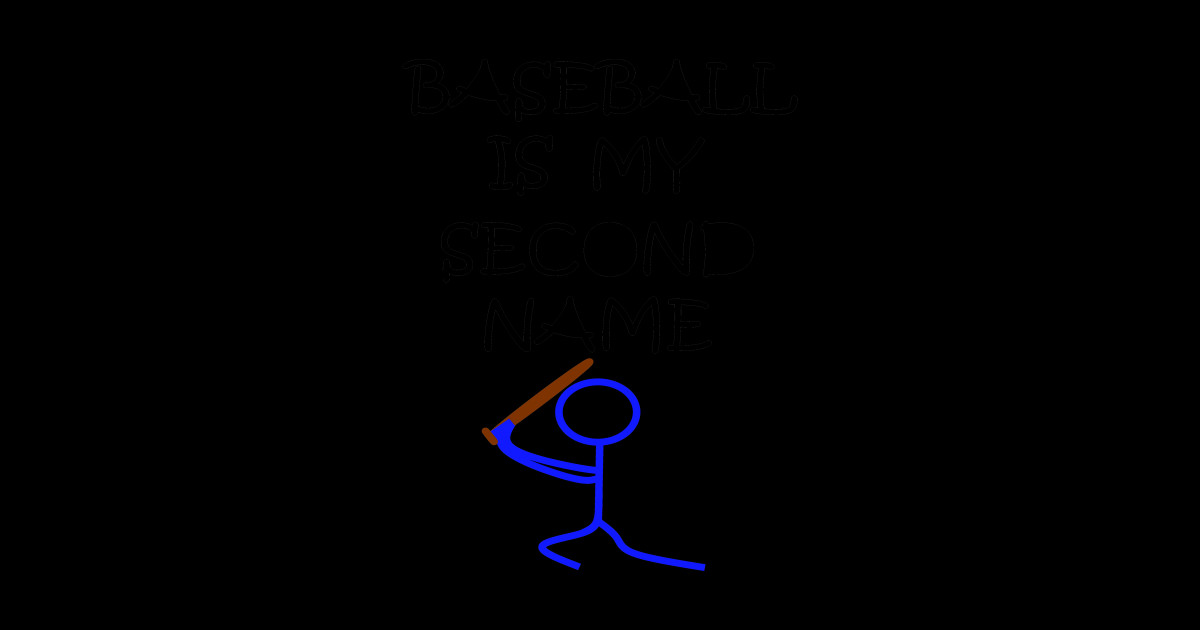 Stick Figure Baseball Bat - Baseball - Sticker | TeePublic