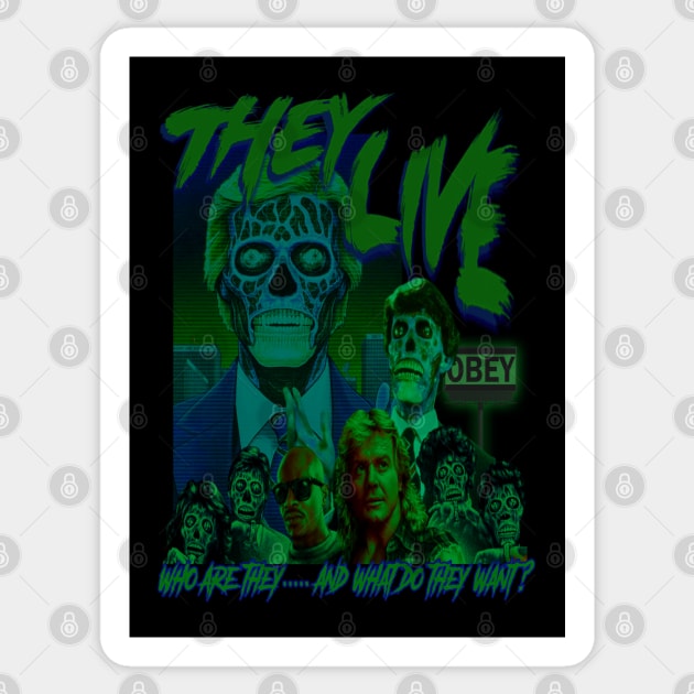 They Live, Classic Sci-Fi, (Version 2) - They Live - Sticker | TeePublic
