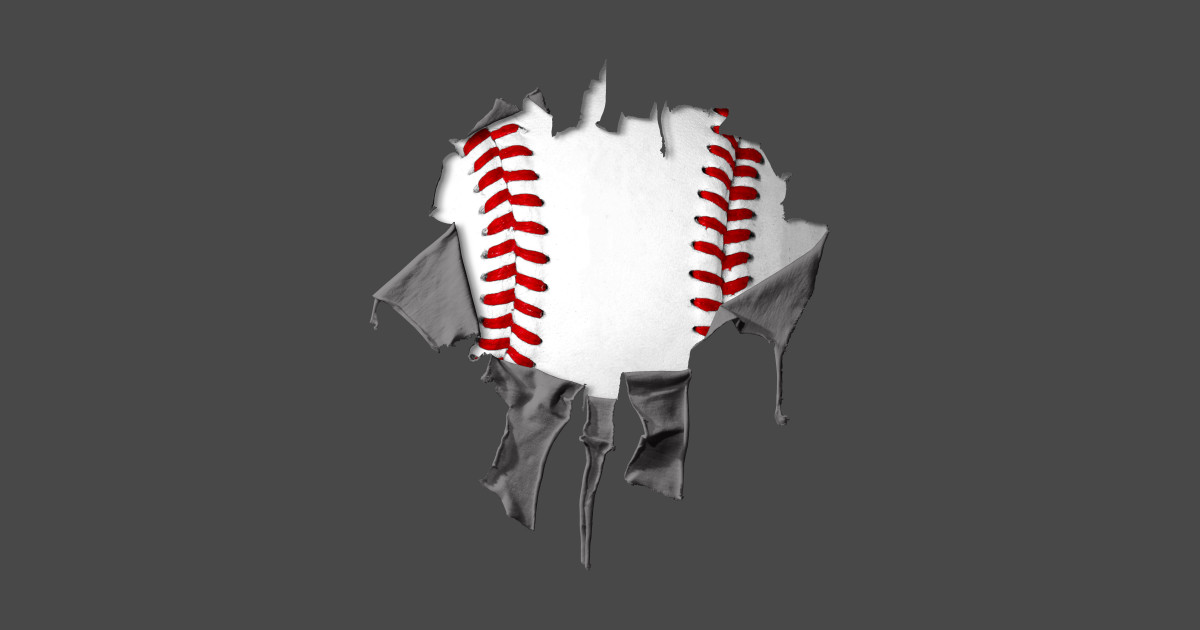 Shredded, Ripped and Torn Baseball - Baseball - T-Shirt | TeePublic