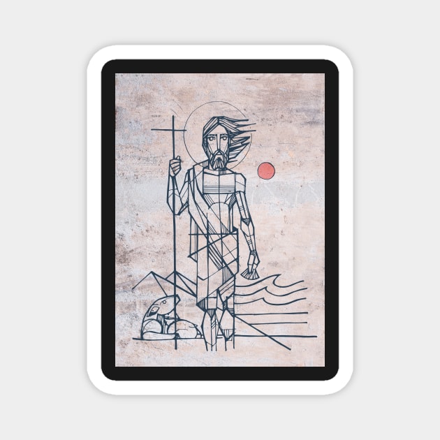 Hand drawn illustration of saint john the baptist - Illustration ...
