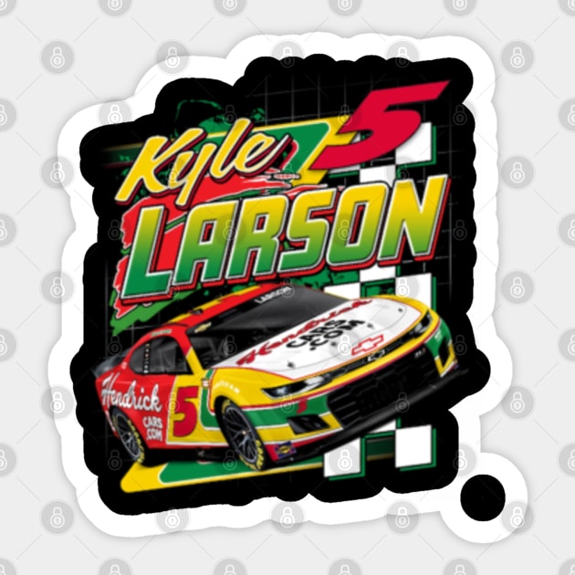 Kyle Larson Throwback Car - Kyle Larson - Sticker | TeePublic