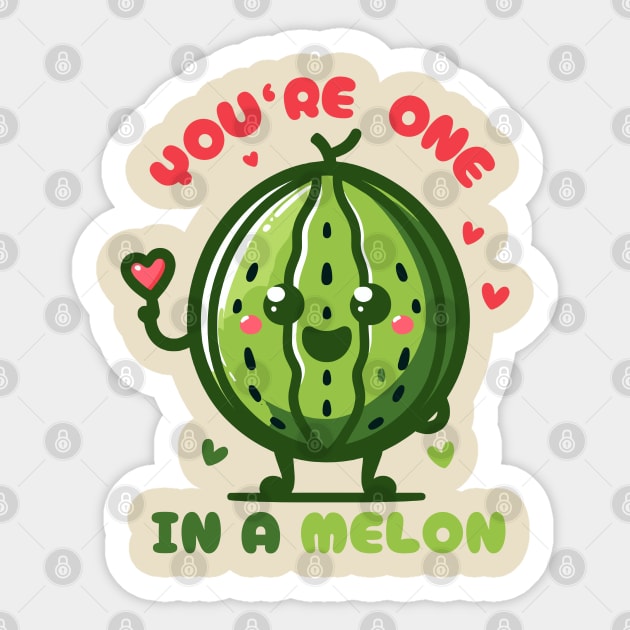 You Are One In a Melon | Cute Watermelon puns | One In A Million Quote ...