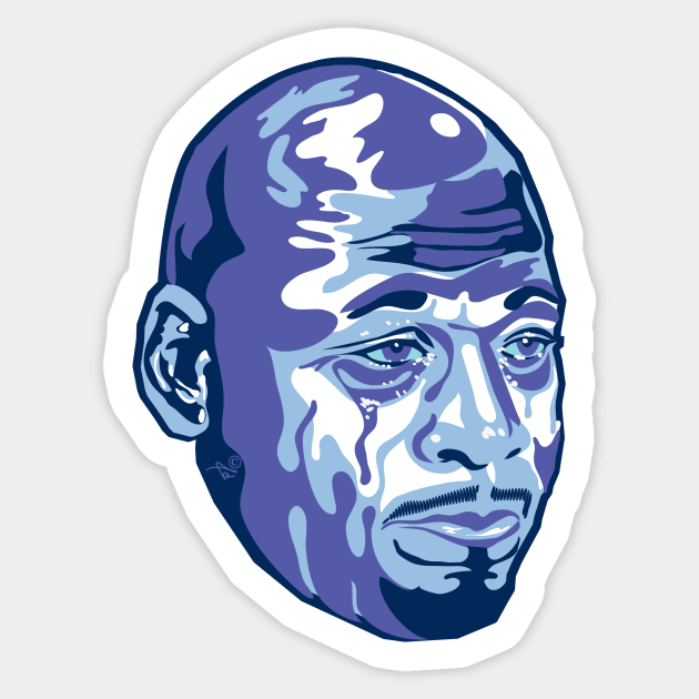 Crying MJ meme by TaizTeez - Crying - Sticker | TeePublic