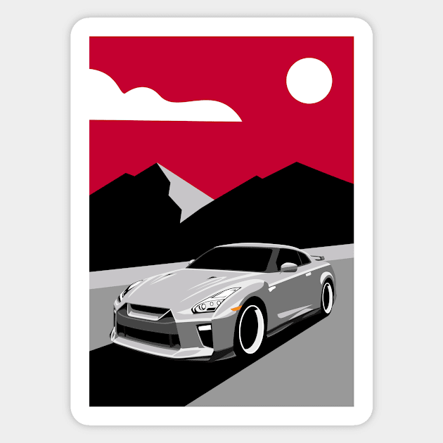 NISSAN GTR R35 - Nissan Gtr R35 - Sticker | TeePublic