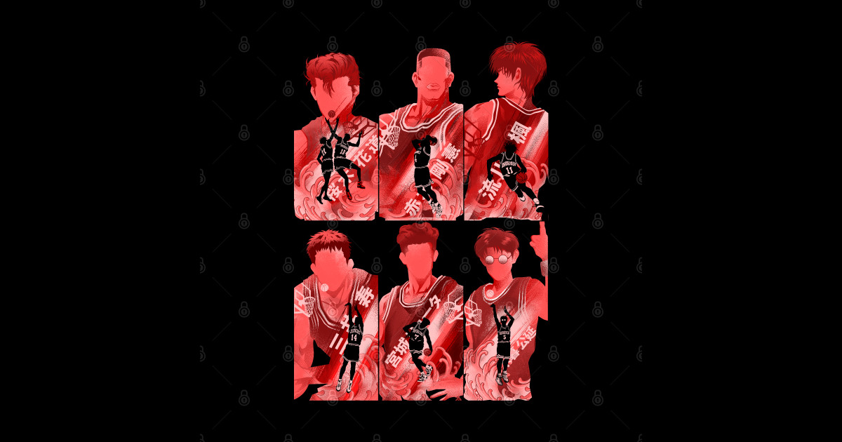 Shohoku Team - Slam Dunk - Sticker | TeePublic
