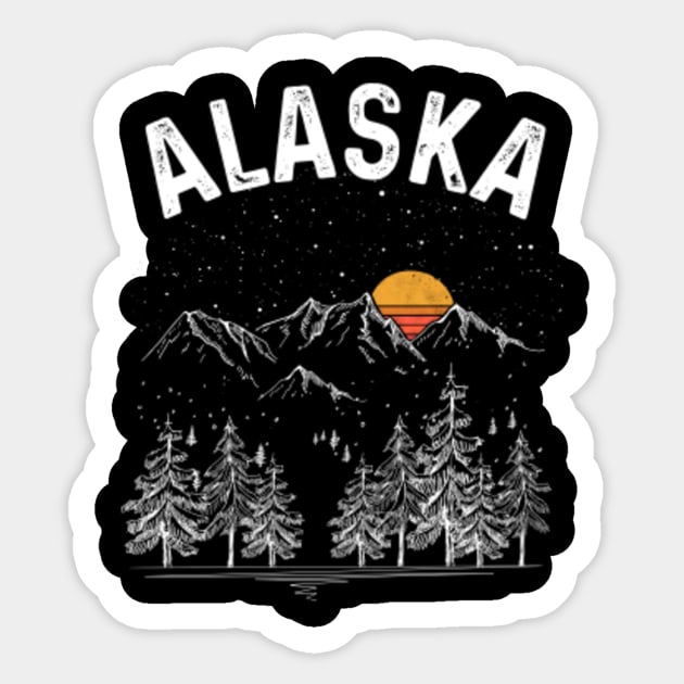Vintage Retro Alaska State - Alaska State - Sticker | TeePublic