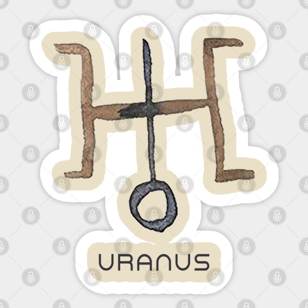 URANUS - WATERCOLOR SOLAR SYSTEM SYMBOL - Watercolor Solar System ...