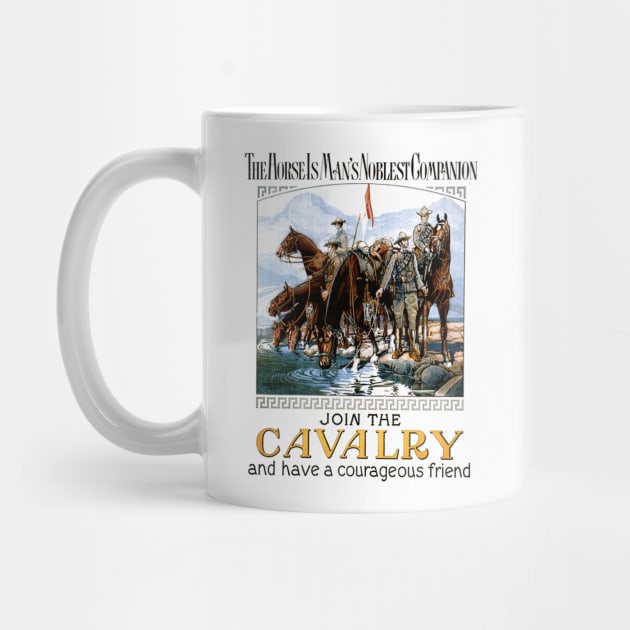 Vintage US Army Cavalry Recruiting Poster - Horses - Mug | TeePublic