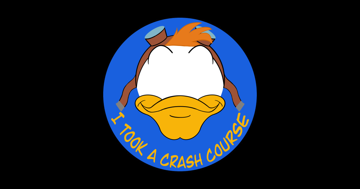 Launchpad McQuack - I took a crash course - Ducktales - Sticker | TeePublic