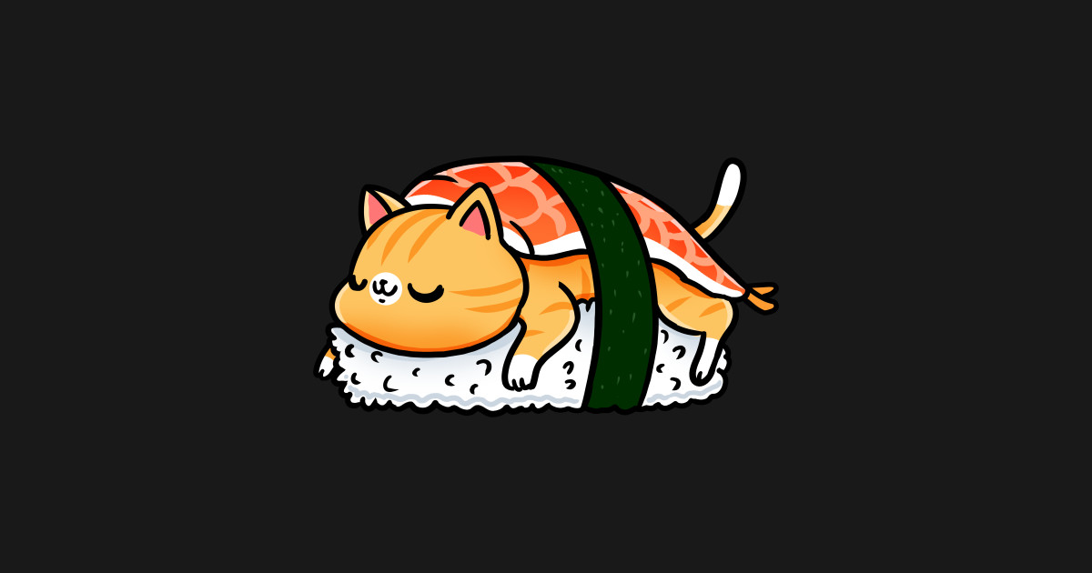 Funny sushi cat - Sushi Cat Funny Gift - T-Shirt | TeePublic