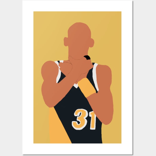 Reggie Miller Choke Sign - Reggie Miller - Posters and Art Prints ...