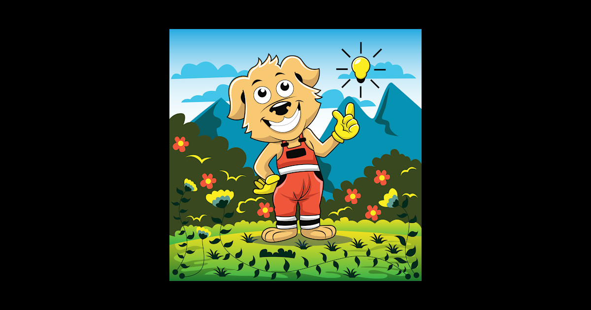 Cartoon Smart Dog - Smart Dog - Posters and Art Prints | TeePublic