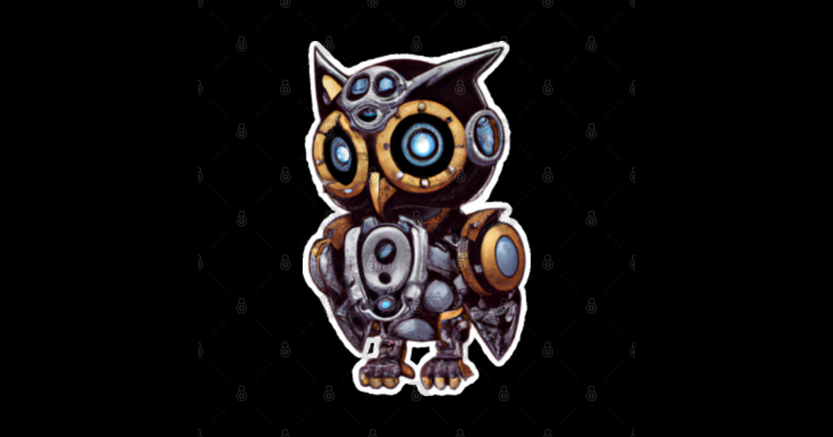 steampunk owl, cyberpunk owl, owl with armor, robo owl - Funny ...